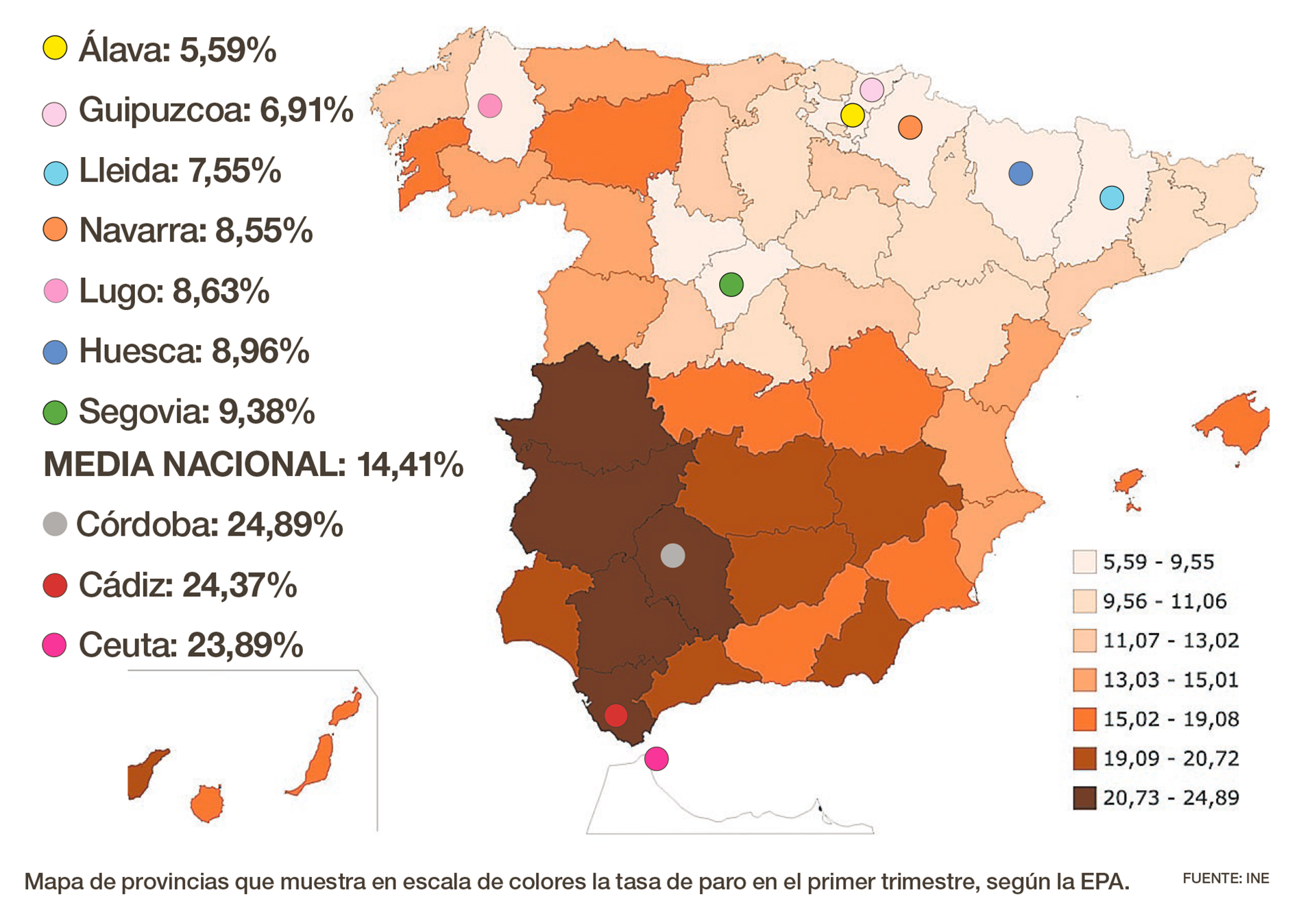 La Tasa De Paro De Segovia Se Situó Entre Las Más Bajas De España Antes